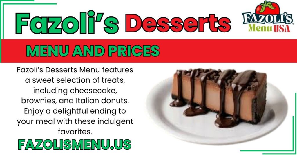 Fazoli's Nutrition Menu Information USA 2025