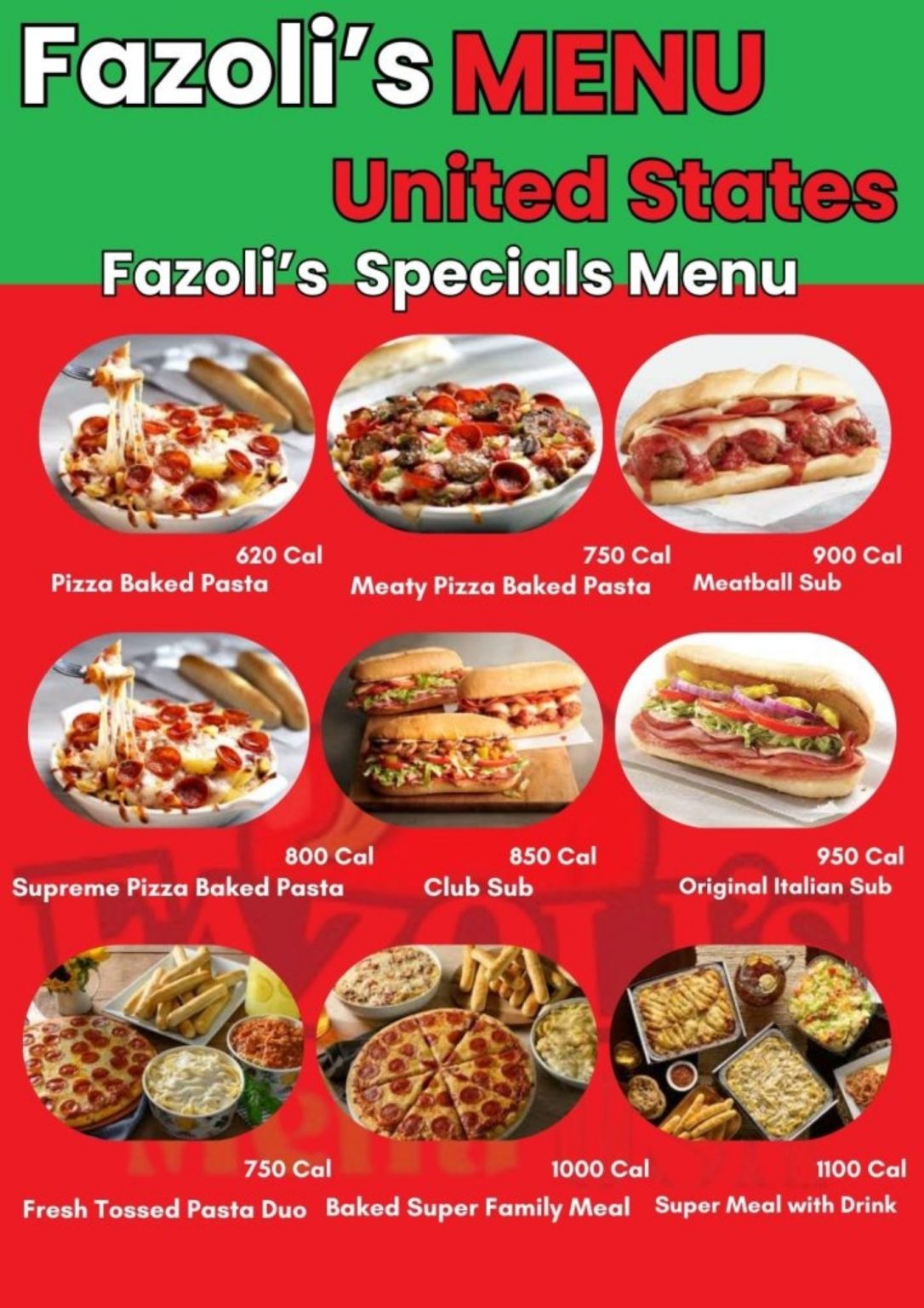 Fazoli’s Fairview Heights Menu | Full Item List & Prices